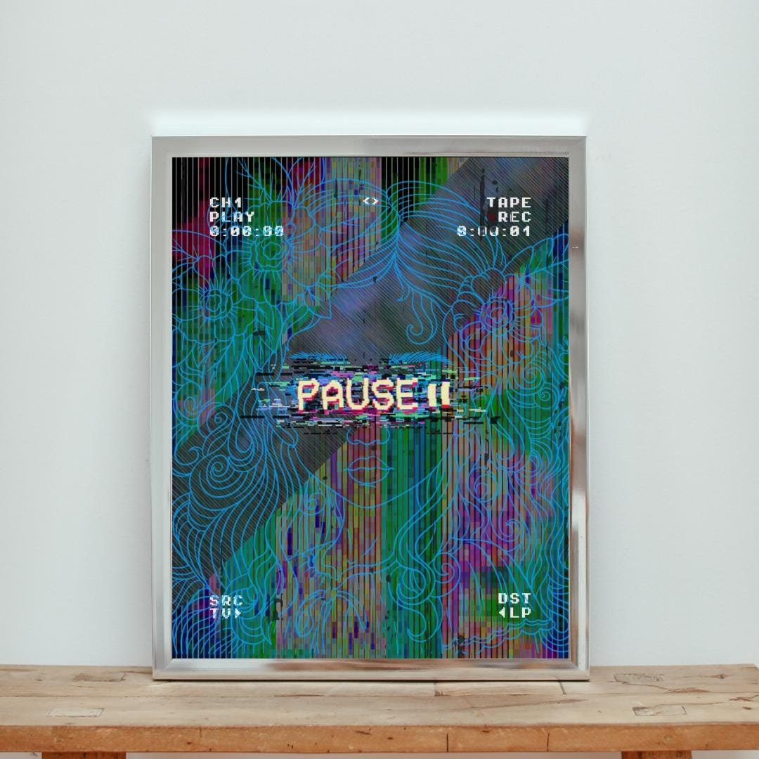 Digital Girl Trippy VHS Poster - Etsy