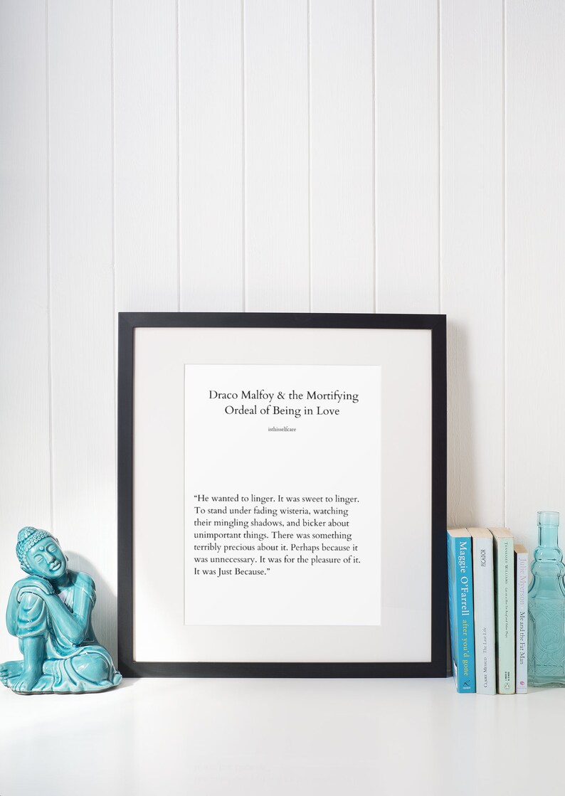 Dramione Quote Wall Art It Was Just Because - Etsy