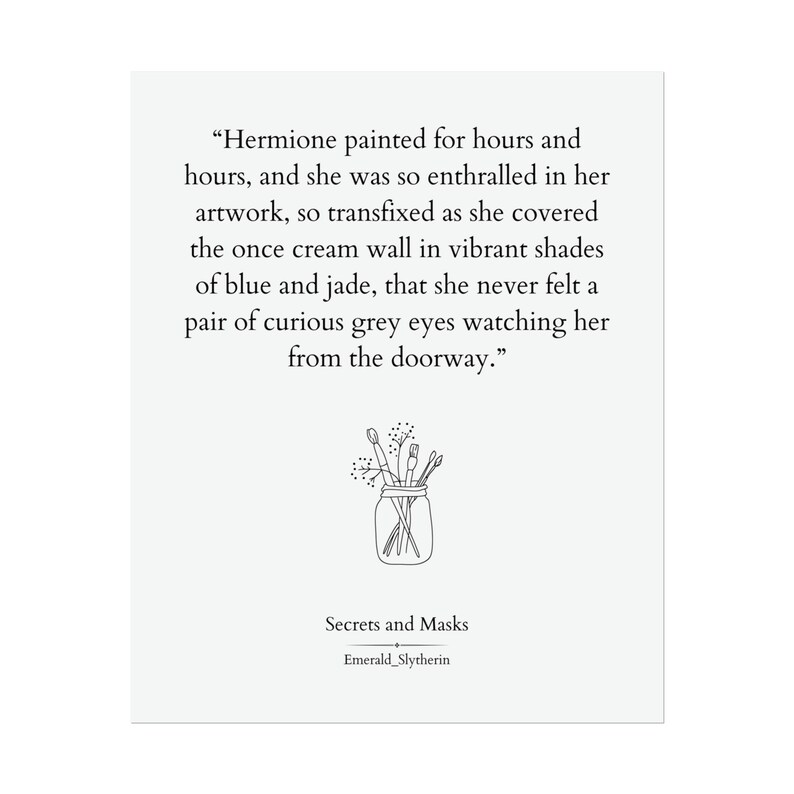 Secrets and Masks Paint Dramione Quote Print - Etsy