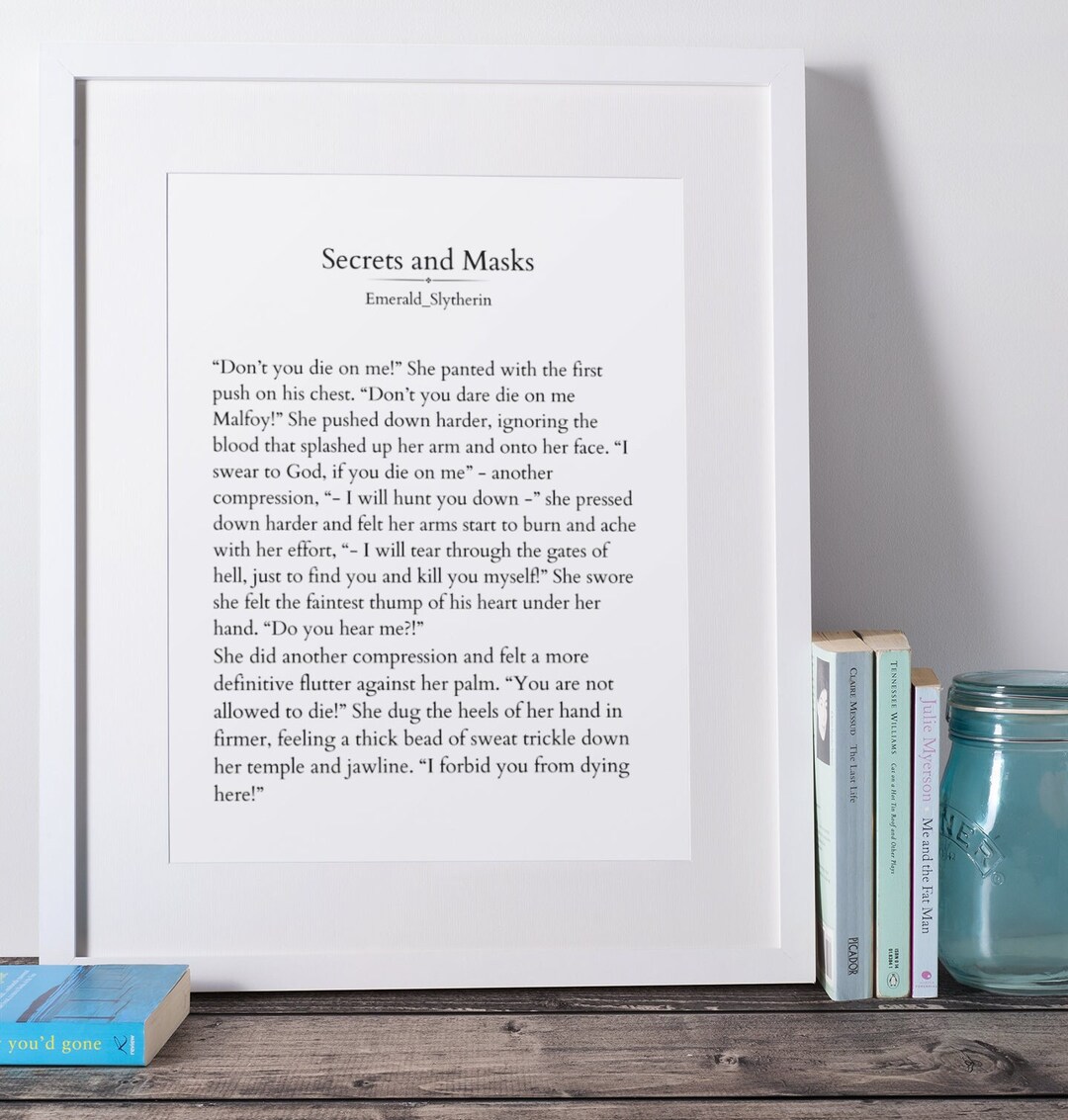 Secrets and Masks Don't You Die Dramione Quote Print - Etsy