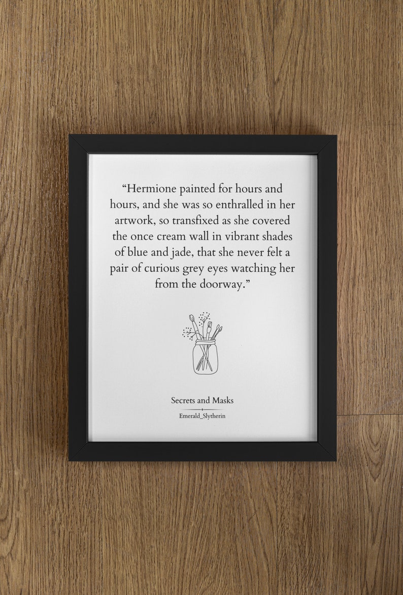 Secrets and Masks Paint Dramione Quote Print - Etsy