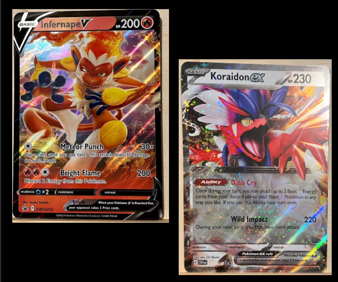 Custom Pokemon Picture Frame With Holofoil Holographic Jumbo Cards - Etsy