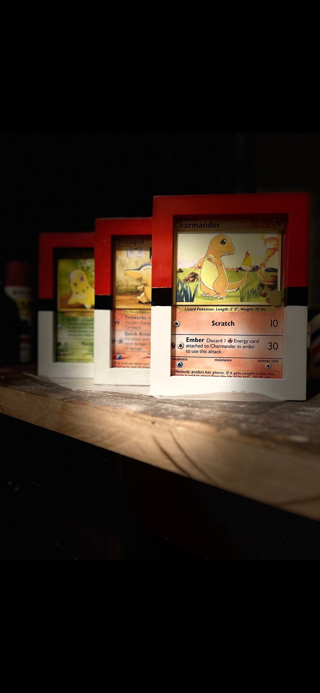 Custom Pokemon Picture Frame With Holofoil Holographic Jumbo - Etsy