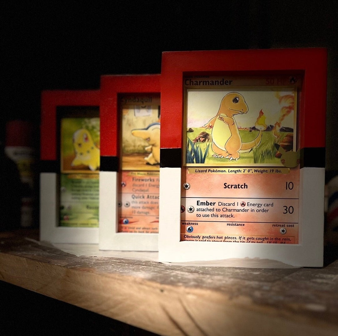 Custom Pokemon Picture Frame With Holofoil Holographic Jumbo Cards - Etsy