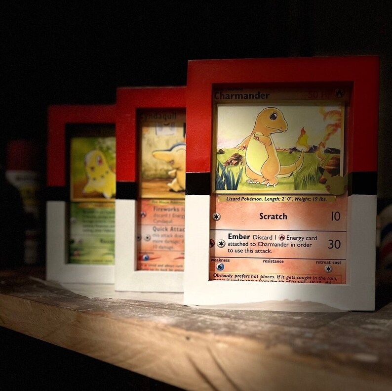 Custom Pokemon Picture Frame With Holofoil Holographic Jumbo Cards - Etsy