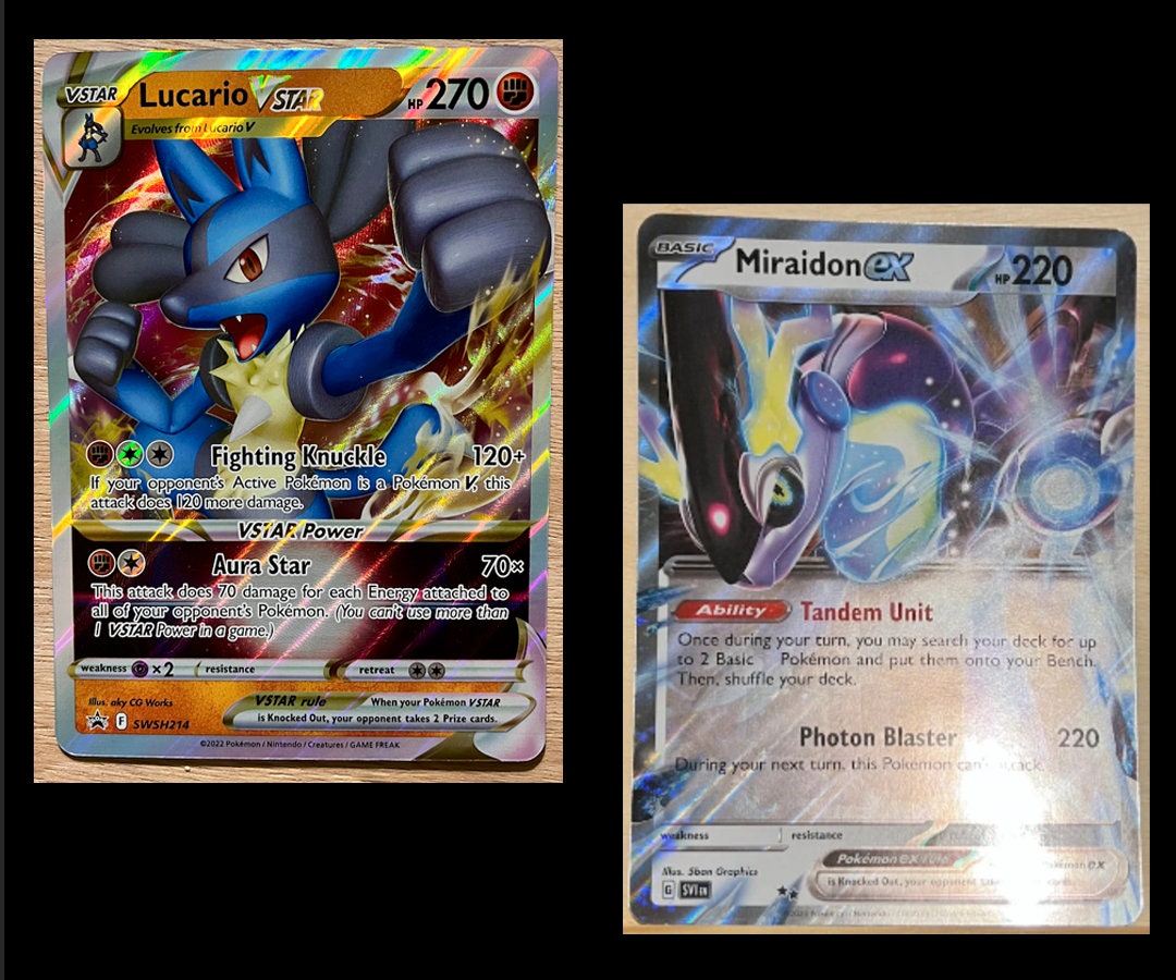 Custom Pokemon Picture Frame With Holofoil Holographic Jumbo Cards - Etsy