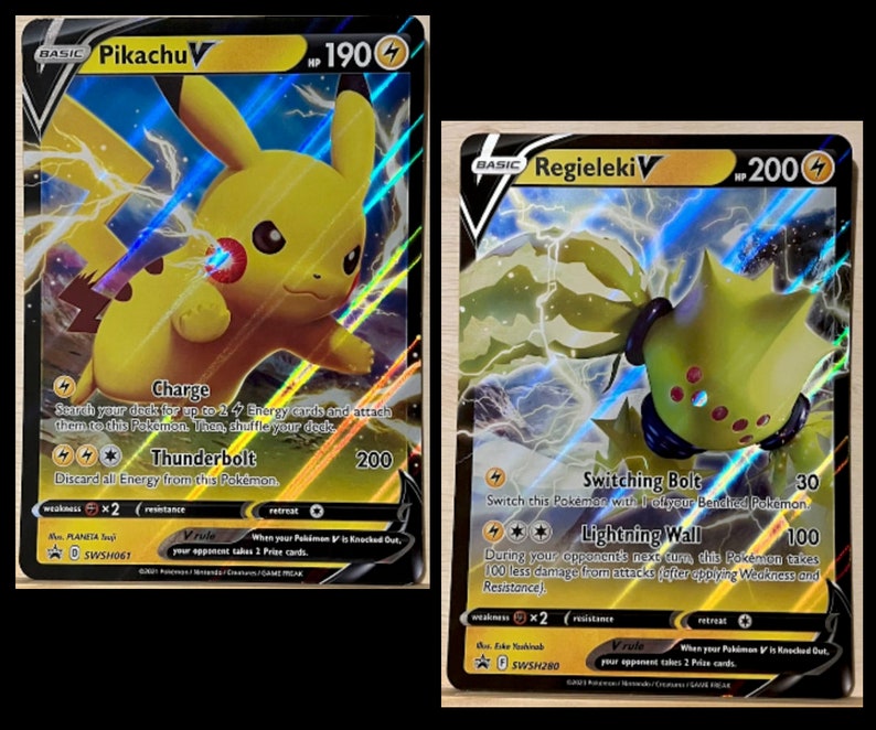 Custom Pokemon Picture Frame With Holofoil Holographic Jumbo Cards - Etsy