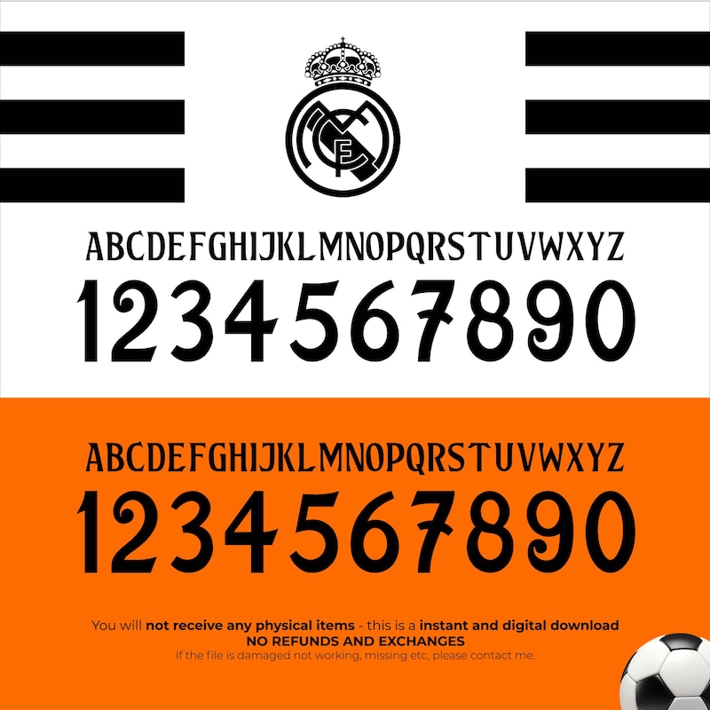 Ronaldo Jersey Font - Etsy