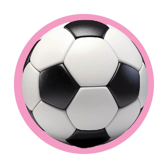 Pink Soccer Toppers & Stickers | Soccer Miami Birthday Decor | Custom ...