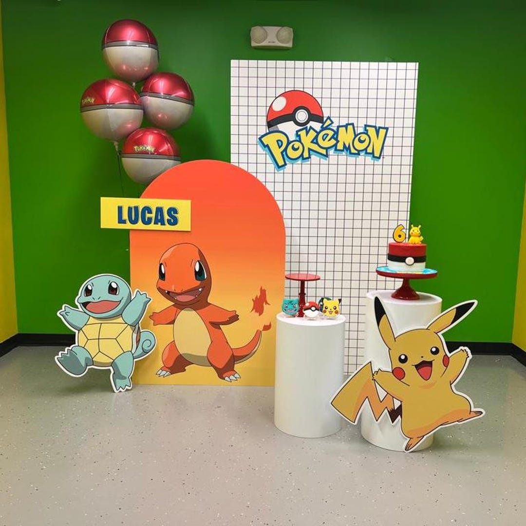 Pokemon Party Backdrop Printable · DIY Birthday Decor · Personalized ...