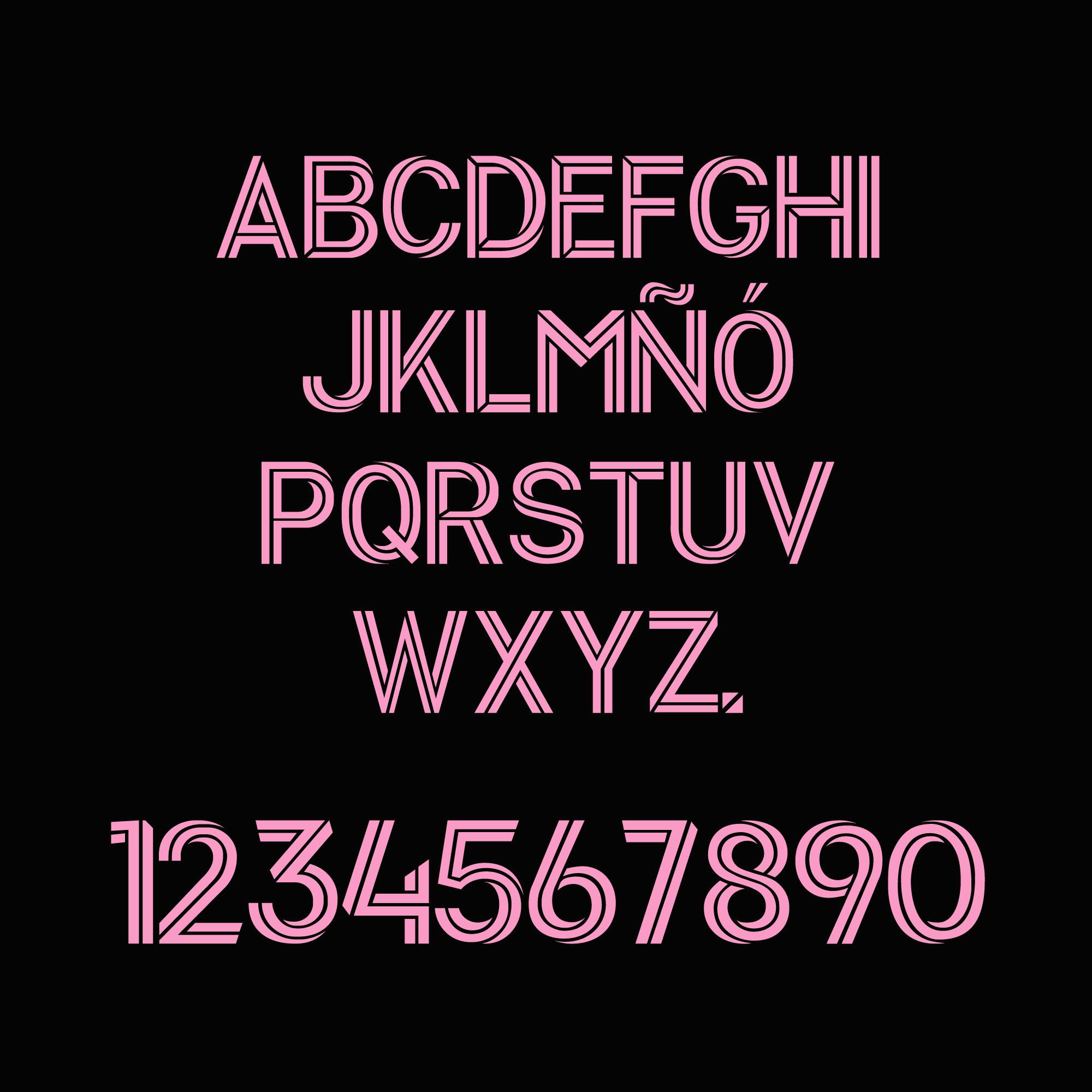 Inter Miami FONT JERSEY | [ai, Svg, Pdf, Otf & Ttf] - Etsy