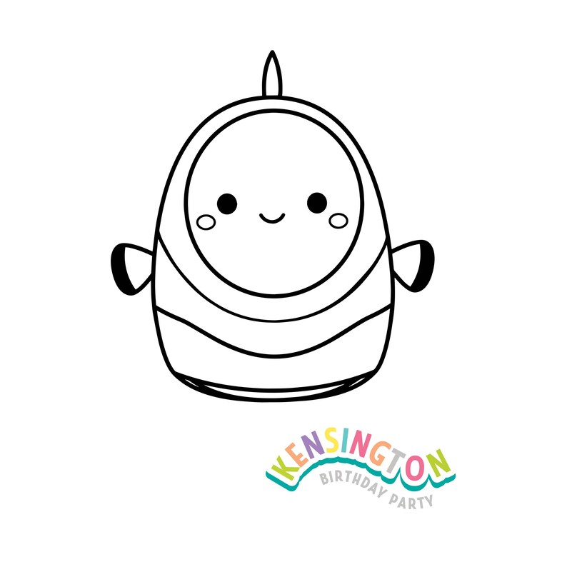 Squishmallow COLORING PAGES | Custom Logo [pdf & Jpg] - Etsy