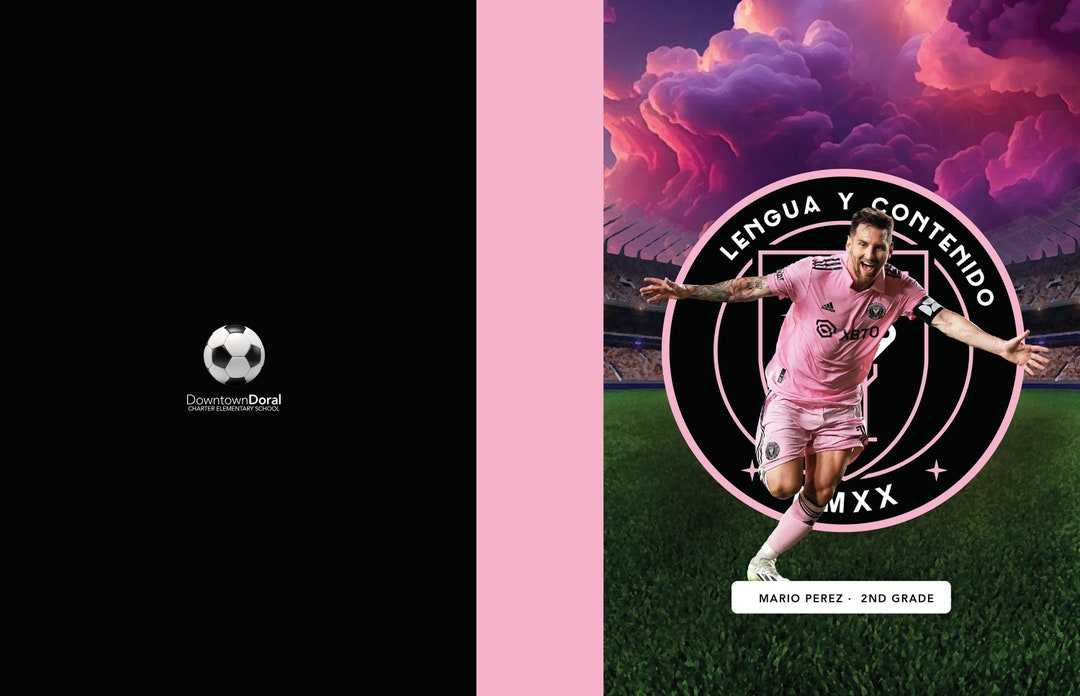 CUSTOM NOTEBOOK COVERS Lionel Messi | Miami Soccer - Etsy