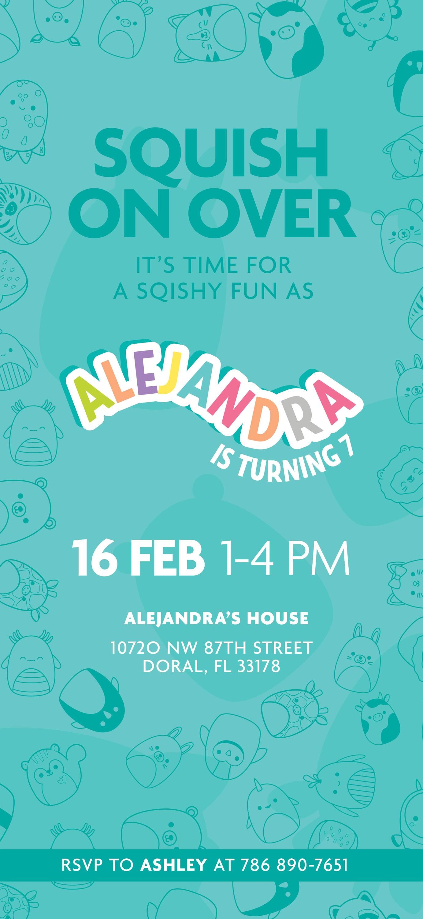 Squishmallow INVITATION | Custom Logo || DIGITAL DOWNLOAD - Etsy