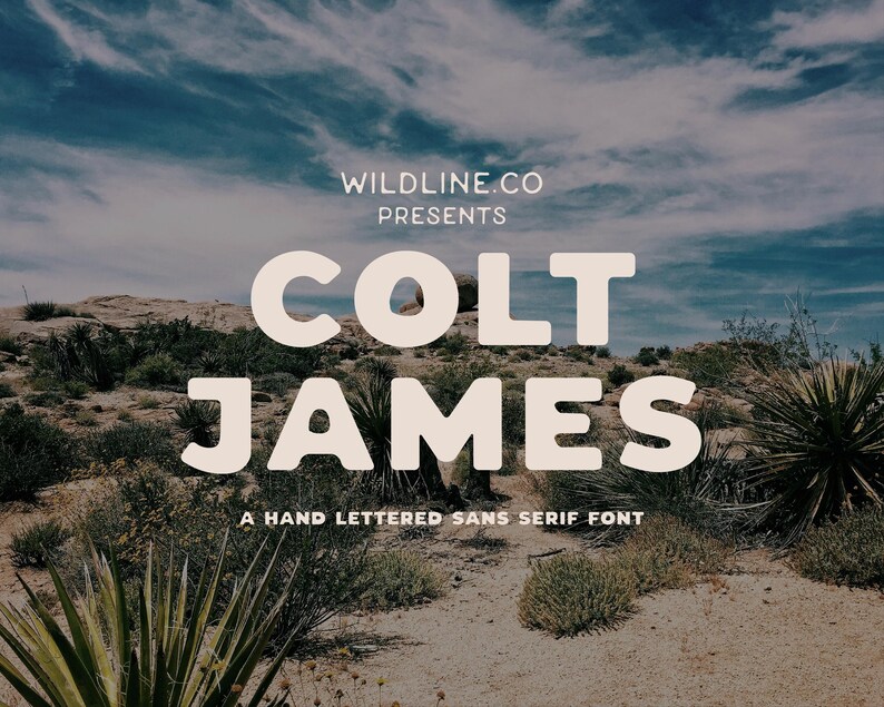Colt James | A Hand Lettered Sans Serif Typeface | Bold Western Font ...