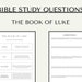 Bible Study of Luke, Bible Study Questions, Bible Study Printable ...