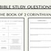 Bible Study of 2 Corinthians, Bible Study Questions, Bible Study ...