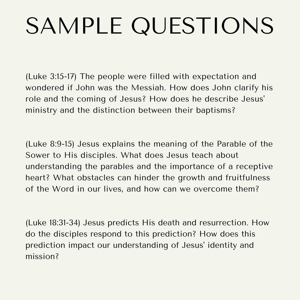 Bible Study of Luke, Bible Study Questions, Bible Study Printable, Bible Study Guide, Bible ...