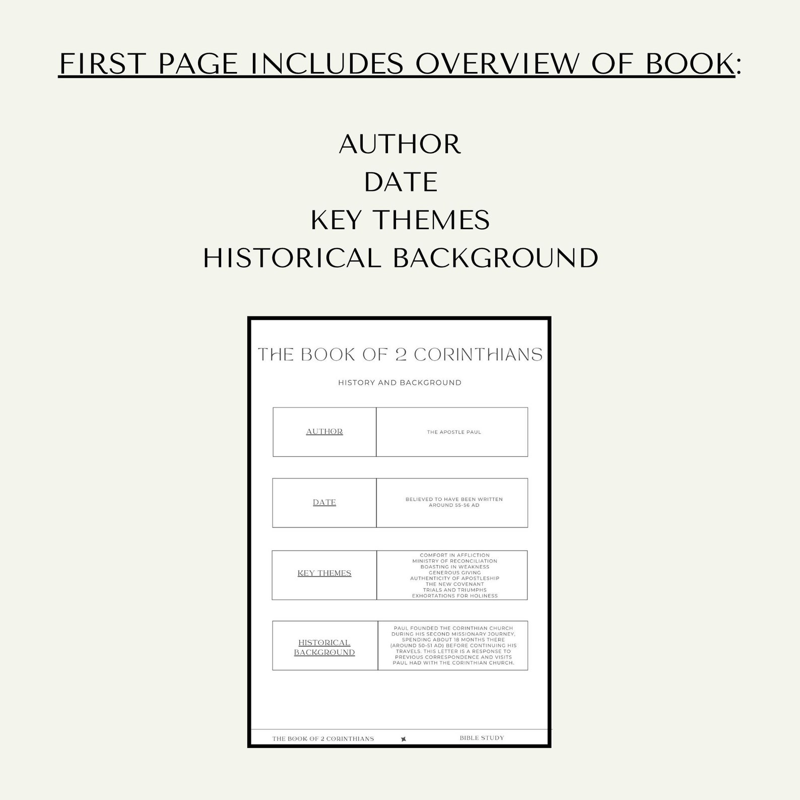 Bible Study of 2 Corinthians, Bible Study Questions, Bible Study ...