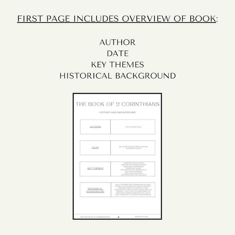 Bible Study of 2 Corinthians, Bible Study Questions, Bible Study ...