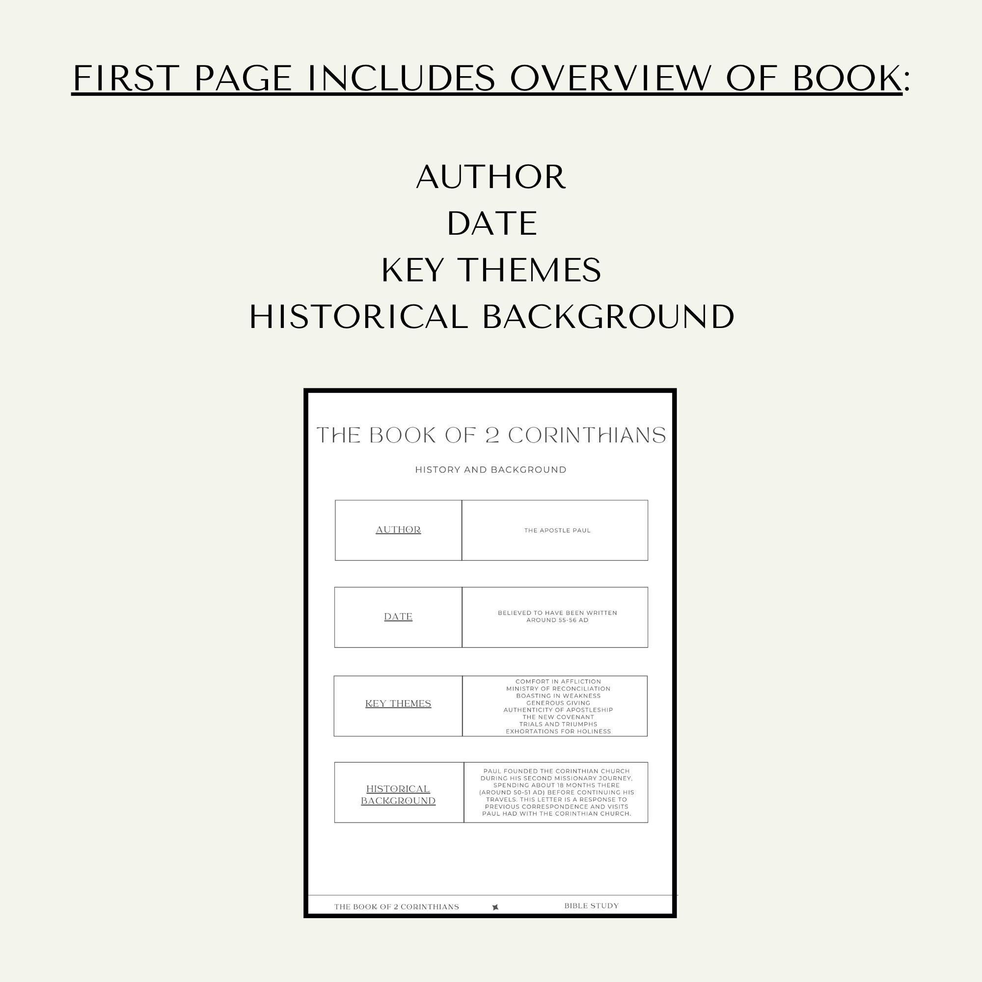 Bible Study of 2 Corinthians, Bible Study Questions, Bible Study ...