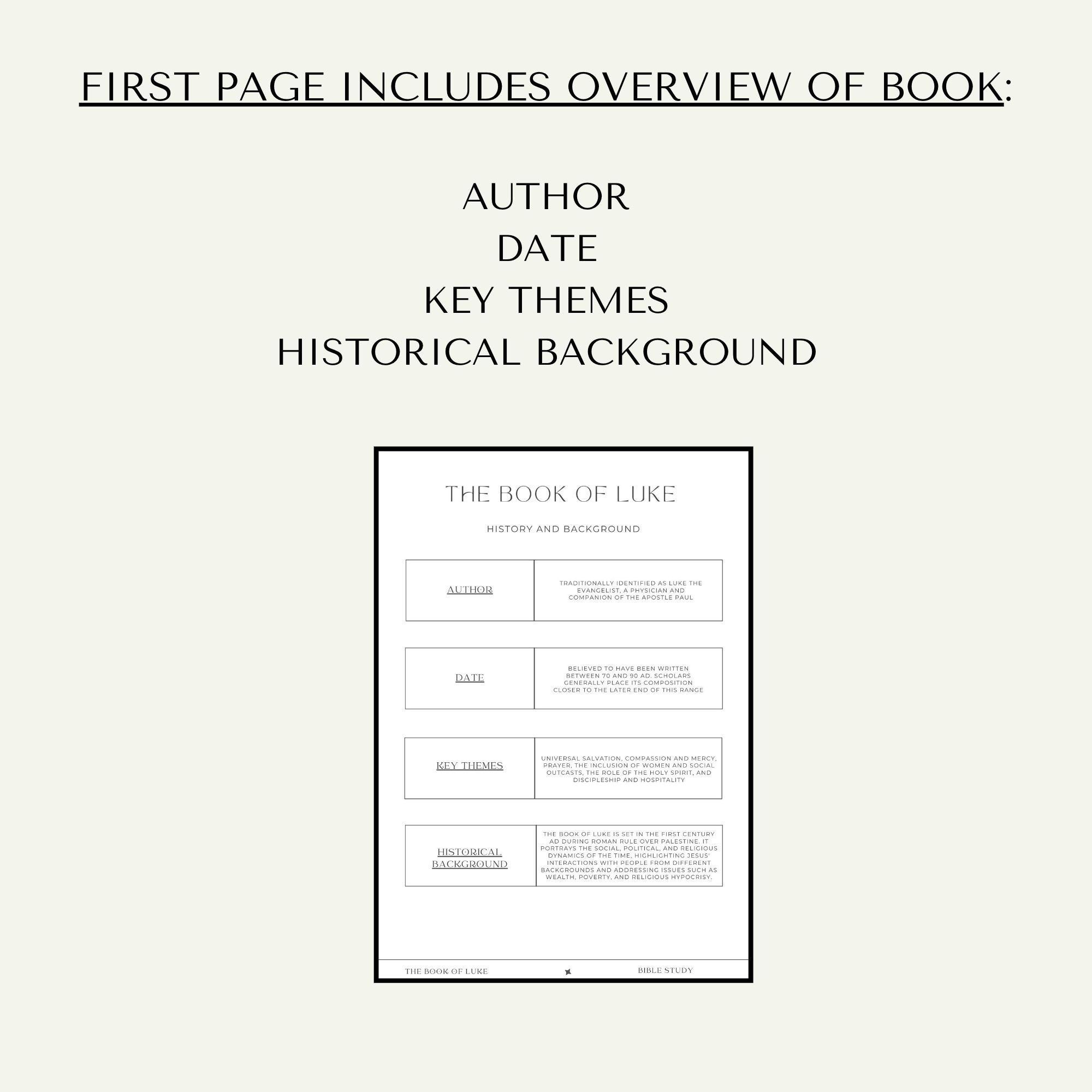 Bible Study of Luke, Bible Study Questions, Bible Study Printable ...