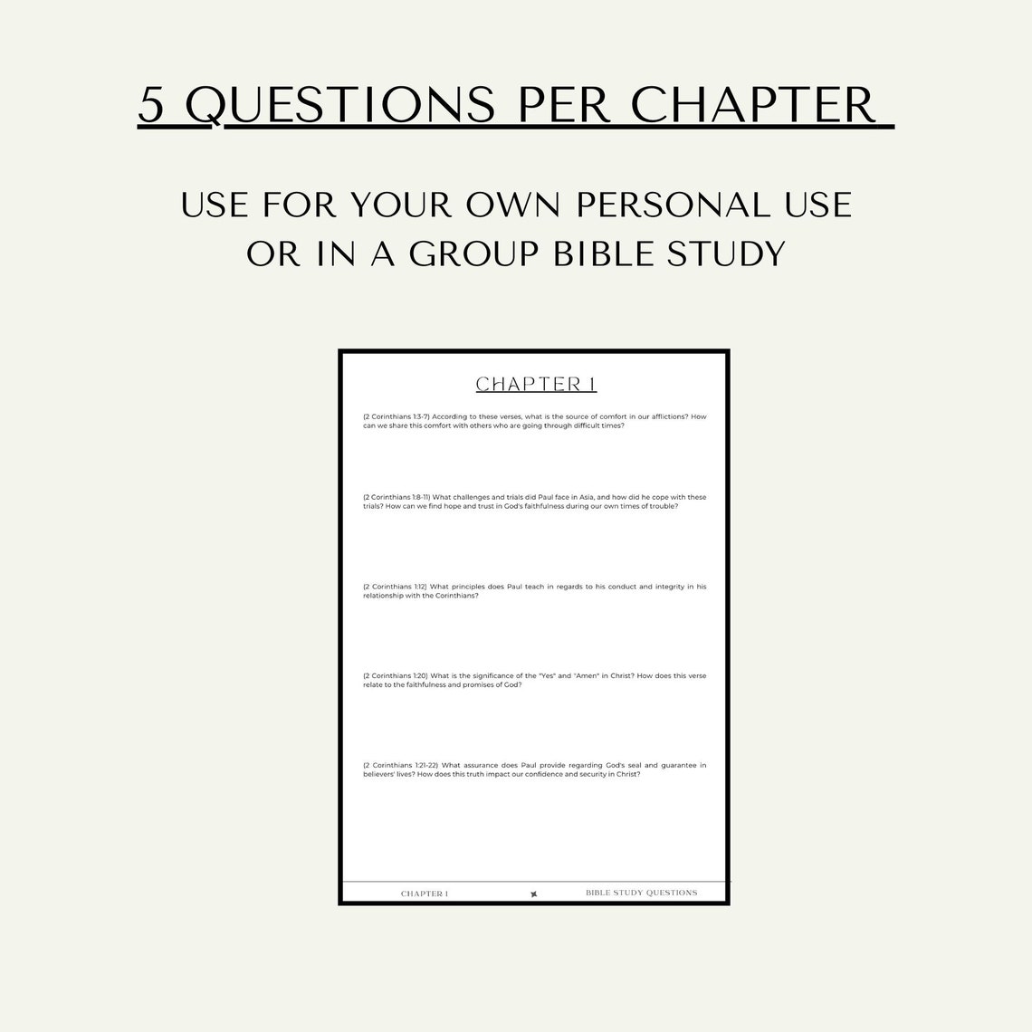 Bible Study of 2 Corinthians, Bible Study Questions, Bible Study ...