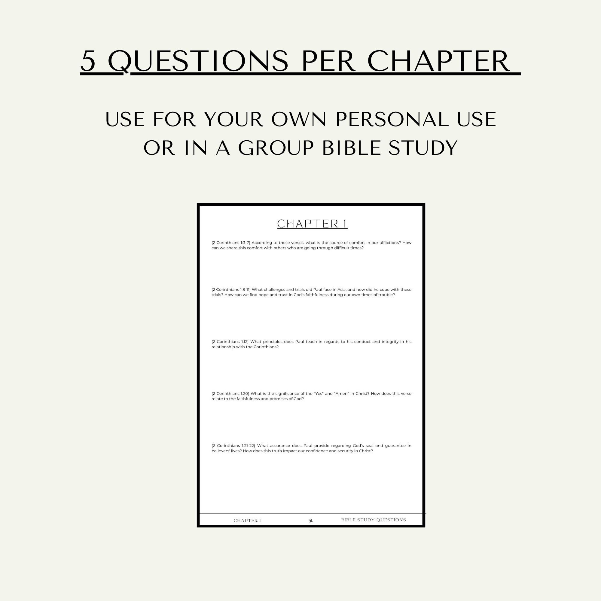 Bible Study of 2 Corinthians, Bible Study Questions, Bible Study ...