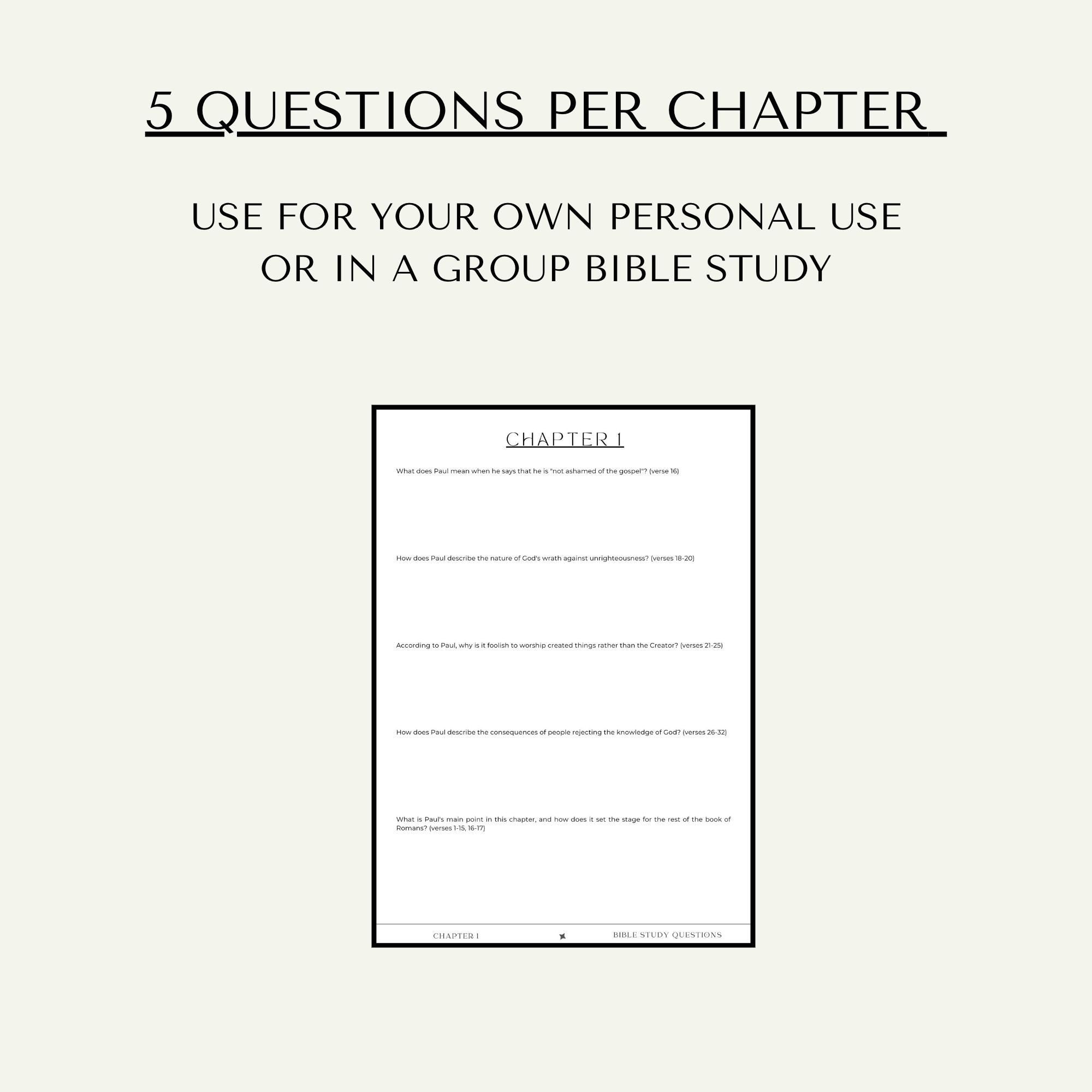 Bible Study of Romans, Bible Study Questions, Bible Study Printable ...