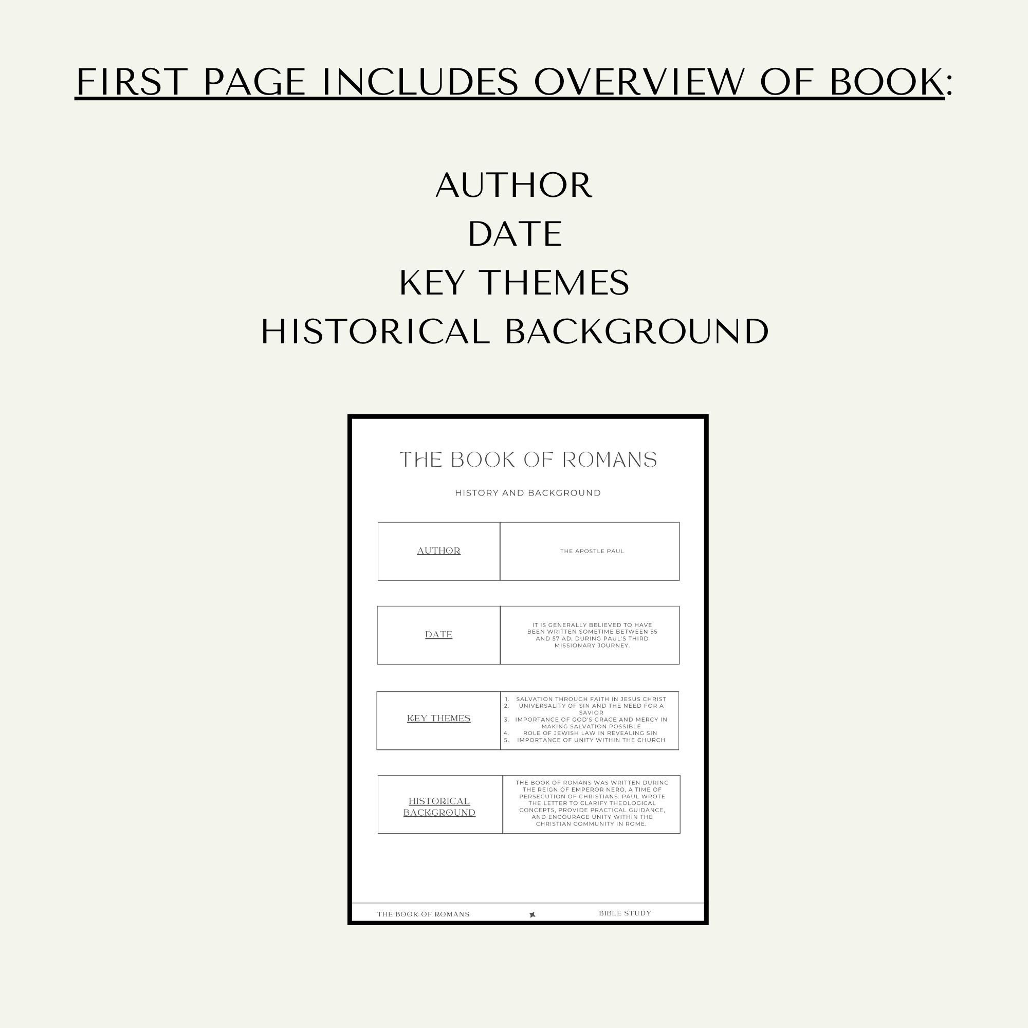 Bible Study of Romans, Bible Study Questions, Bible Study Printable ...