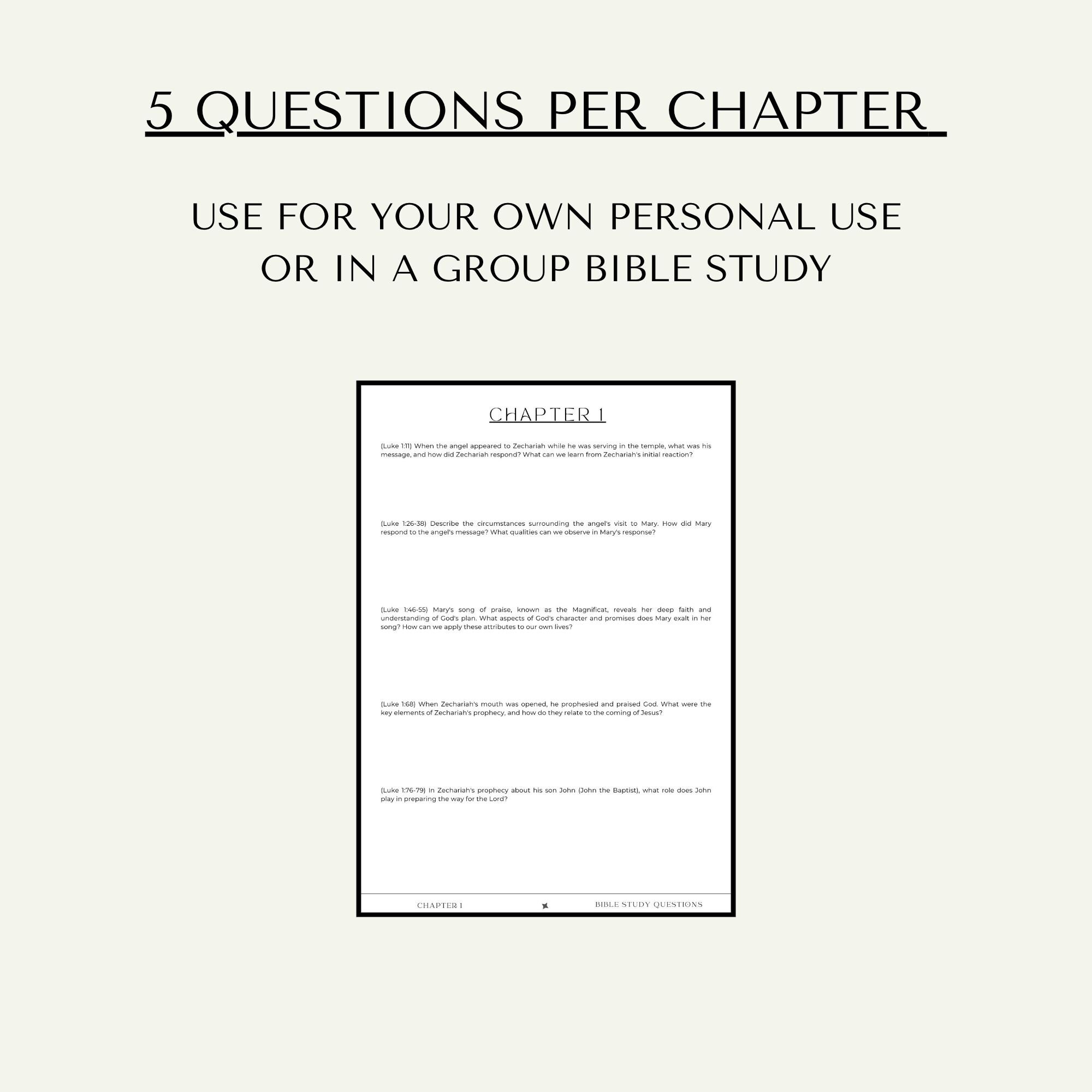 Bible Study of Luke, Bible Study Questions, Bible Study Printable ...