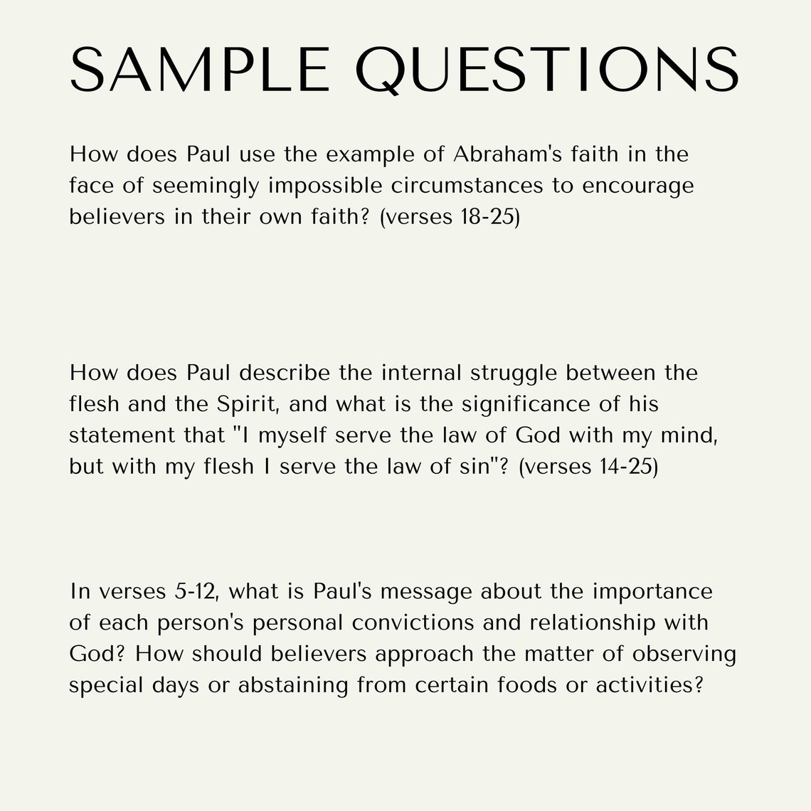 Bible Study of Romans, Bible Study Questions, Bible Study Printable ...