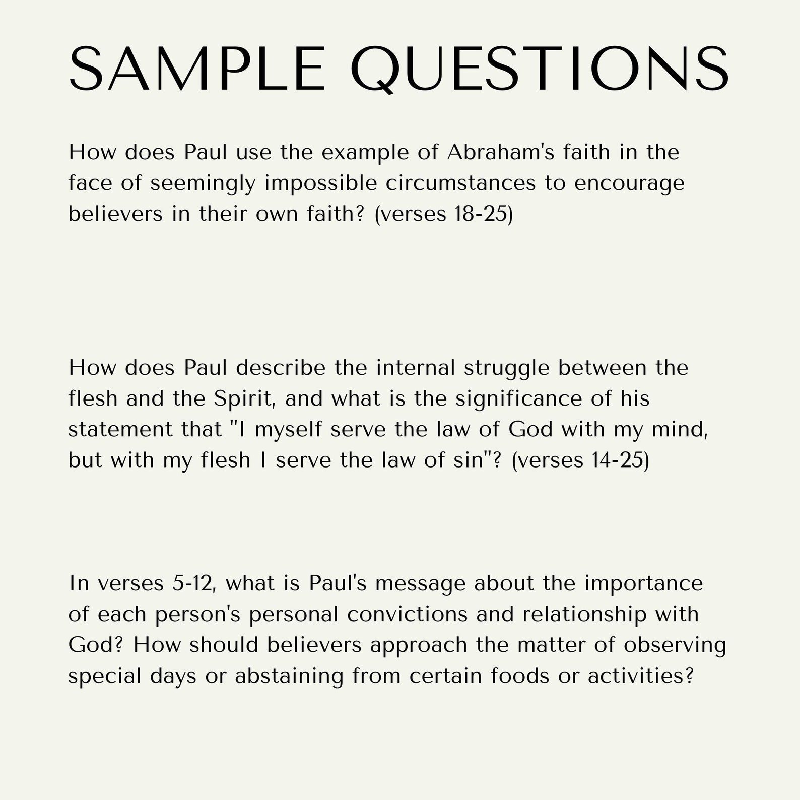 Bible Study of Romans, Bible Study Questions, Bible Study Printable ...