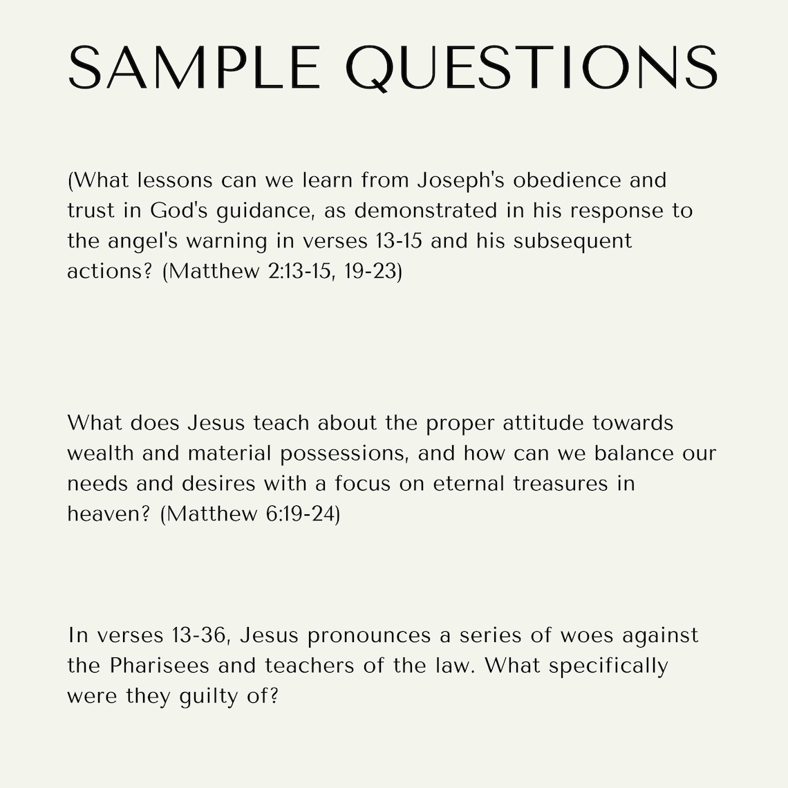 Bible Study of Matthew, Bible Study Questions, Bible Study Printable ...