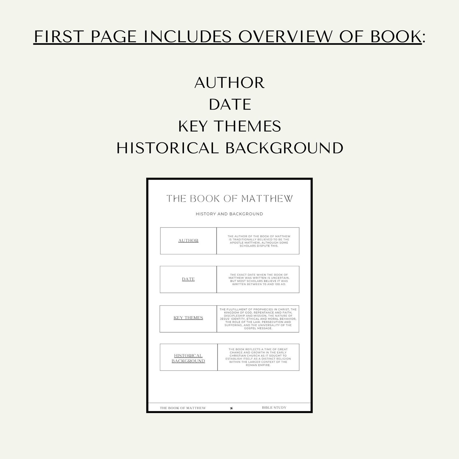 Bible Study of Matthew, Bible Study Questions, Bible Study Printable ...