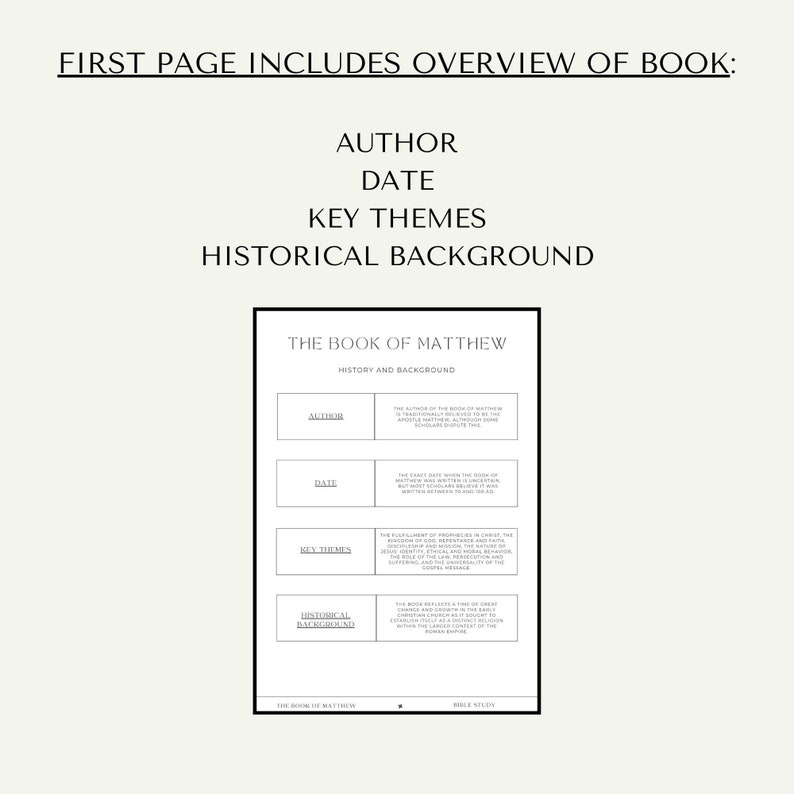 Bible Study of Matthew, Bible Study Questions, Bible Study Printable ...