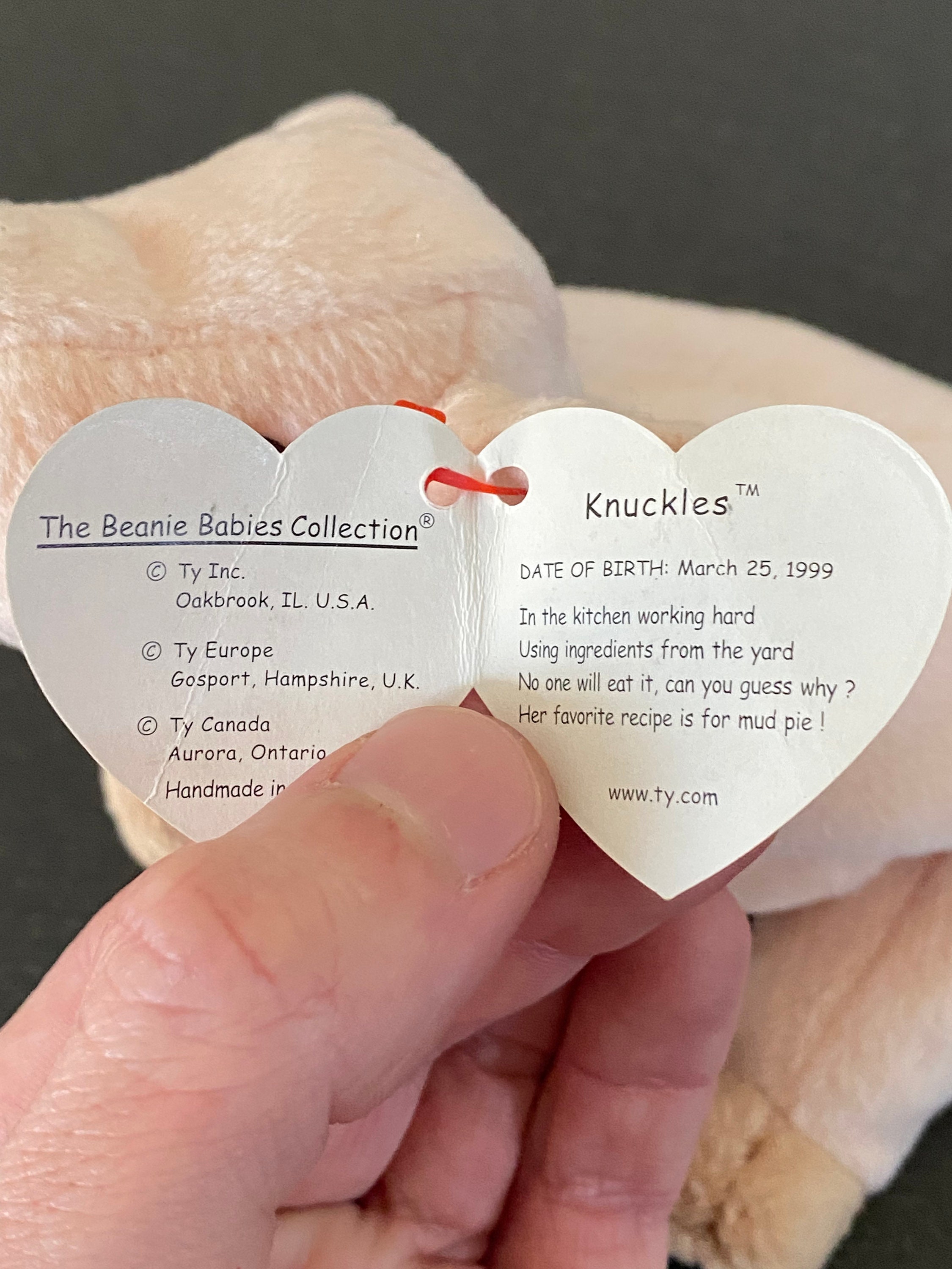 KNUCKLES Very Rare Good Condition Beanie Babie - Etsy