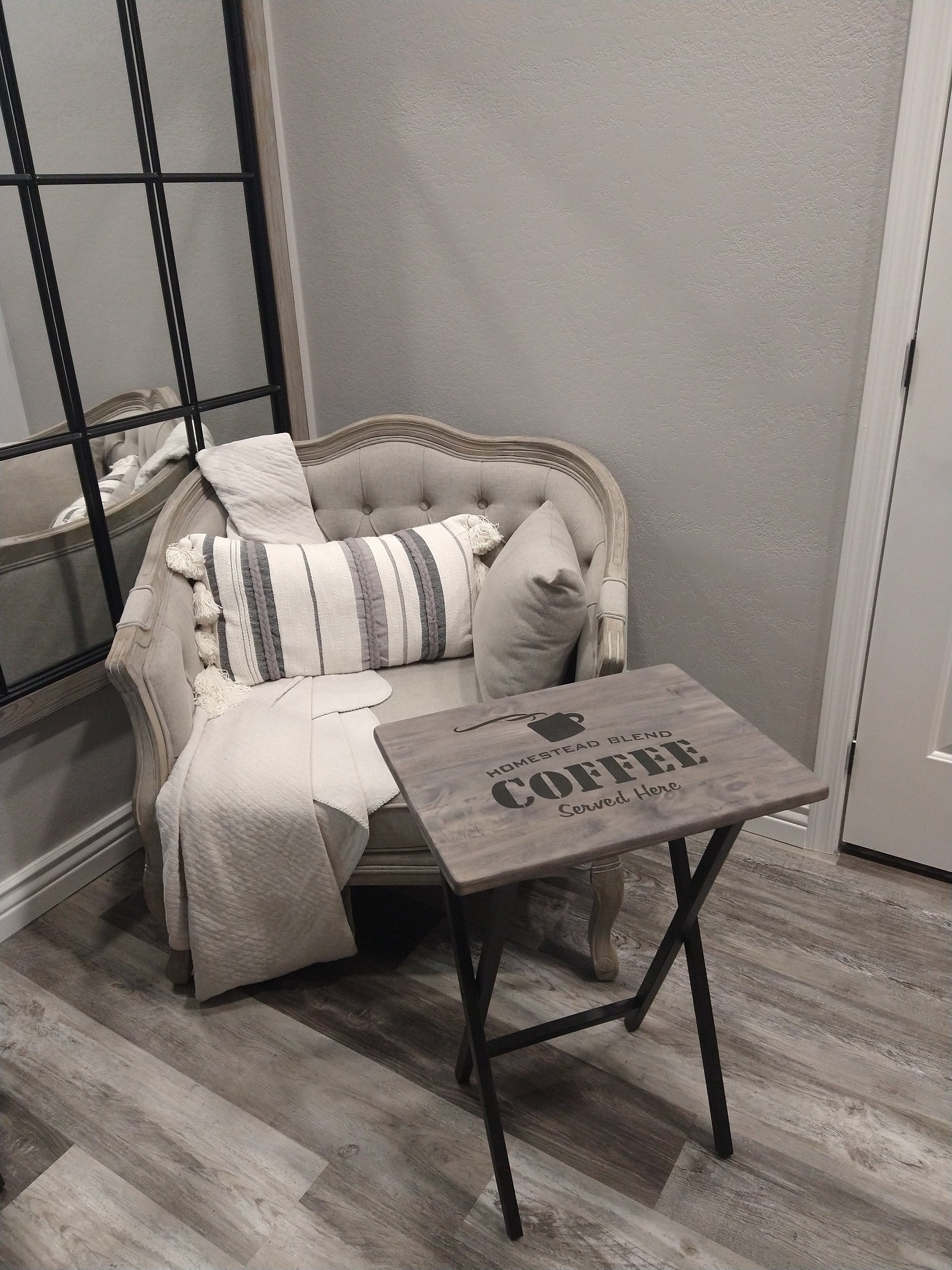 Solid Rubber Wood Folding Table/ TV Tray - Etsy