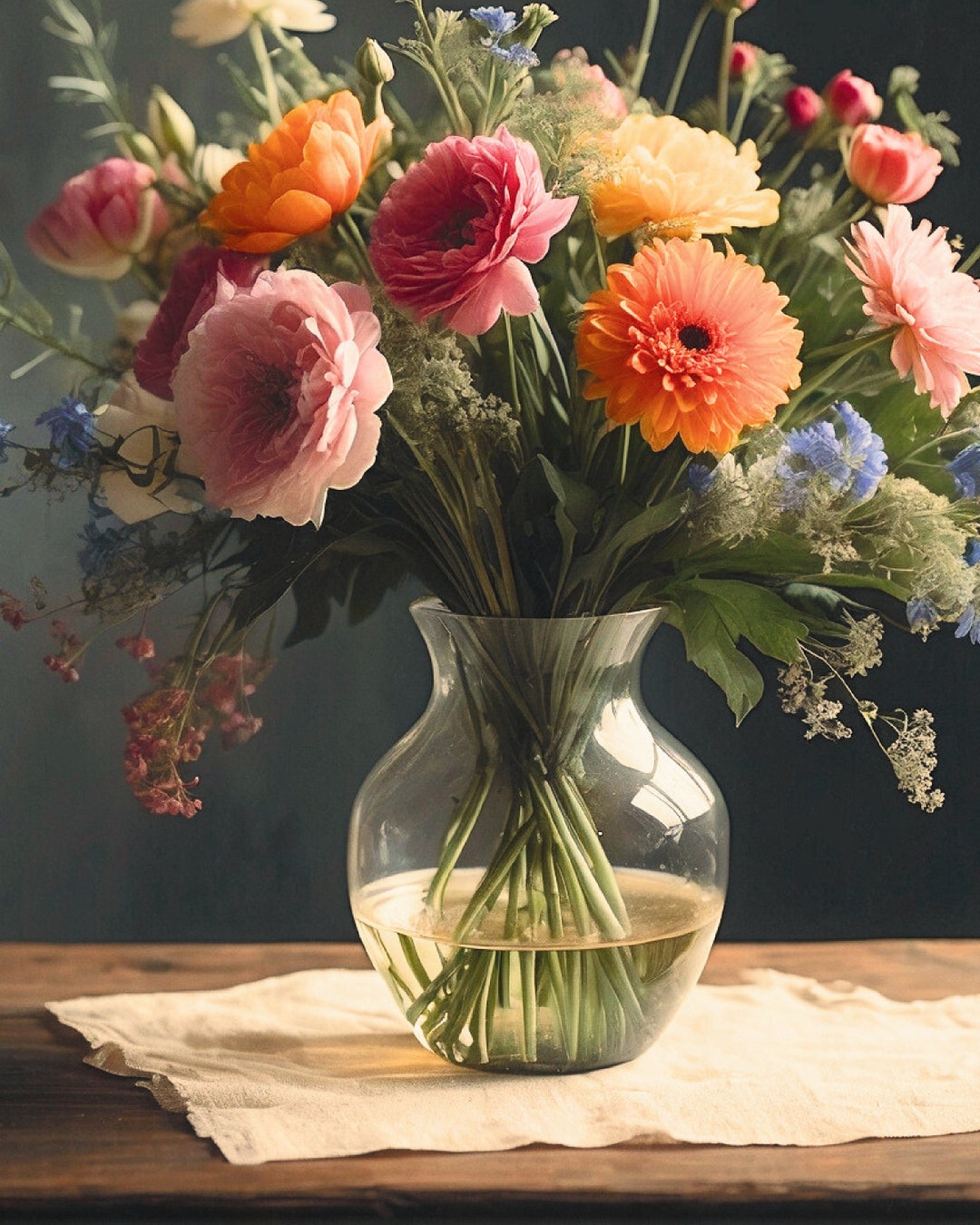 Floral Wall Art, Printable Botanical Poster, Digital Download, Floral ...