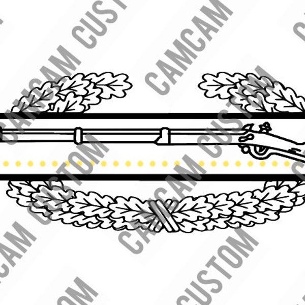 Svg Combat Infantry Badge - Etsy