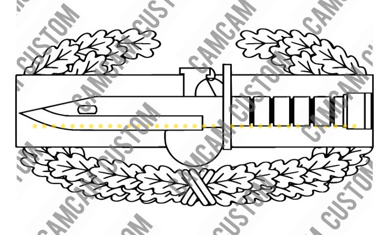 Combat Action Badge (vector) - Etsy