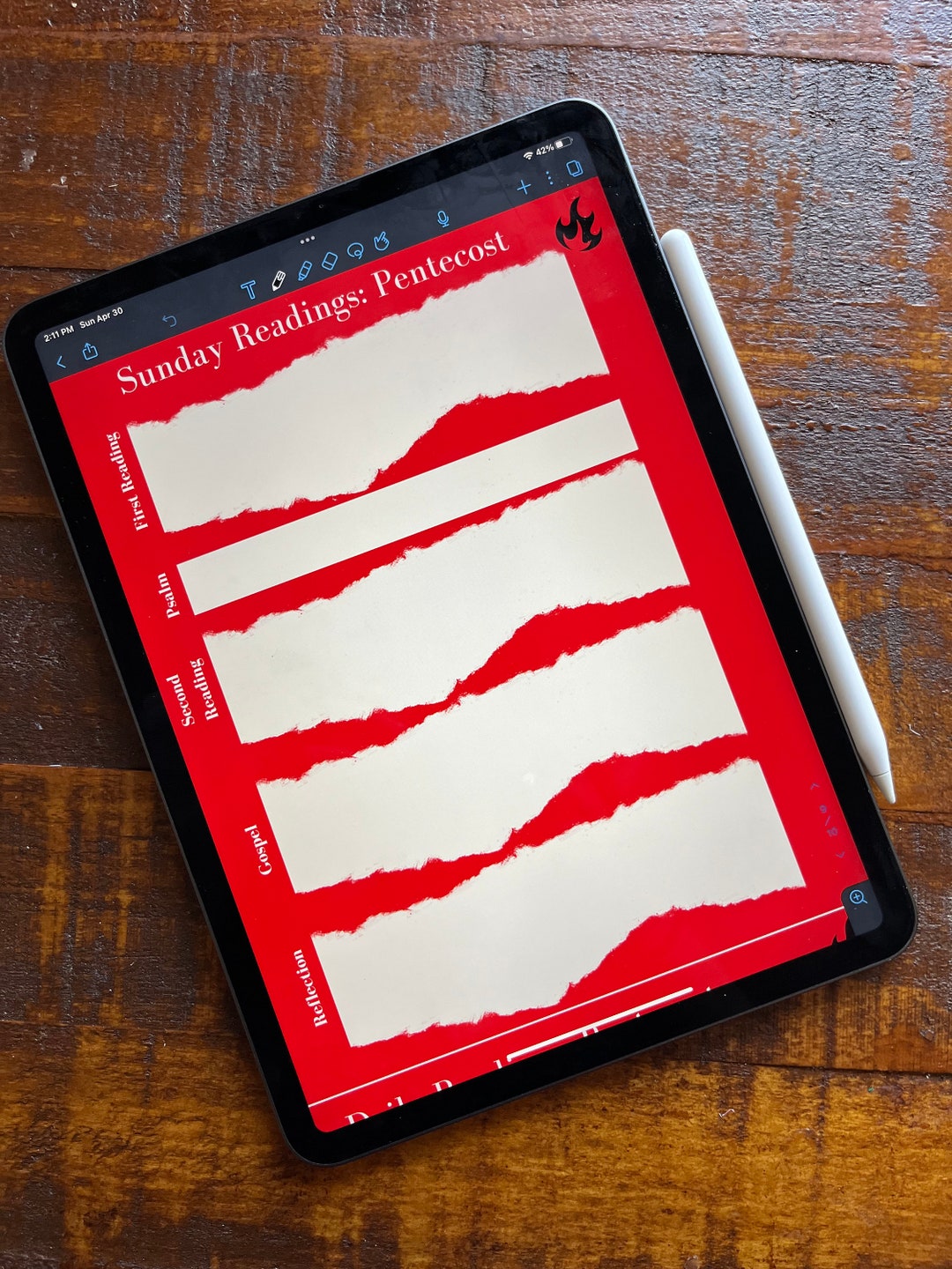 Catholic Daily Reflection Digital Download Pentecost - Etsy