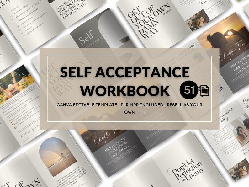 Self Acceptance Guide & Workbook, Self Care | Wellness Ebook | Holistic ...