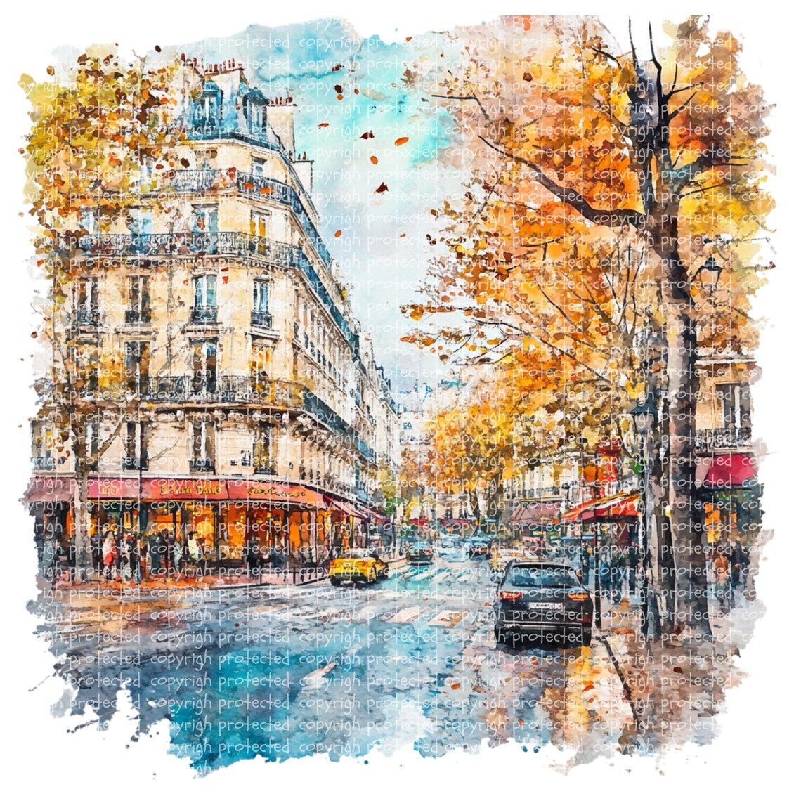 23 PNG Paris Watercolor Clipart Set - Iconic Parisian Landmarks ...