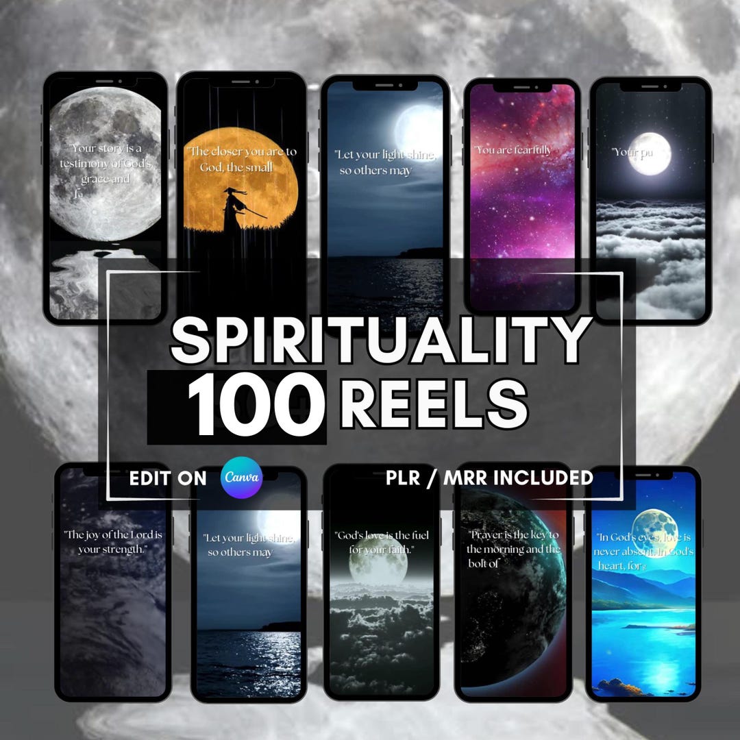 100 Spirituality Reels, Spiritual Coach Faceless Reels, Holistic Health ...
