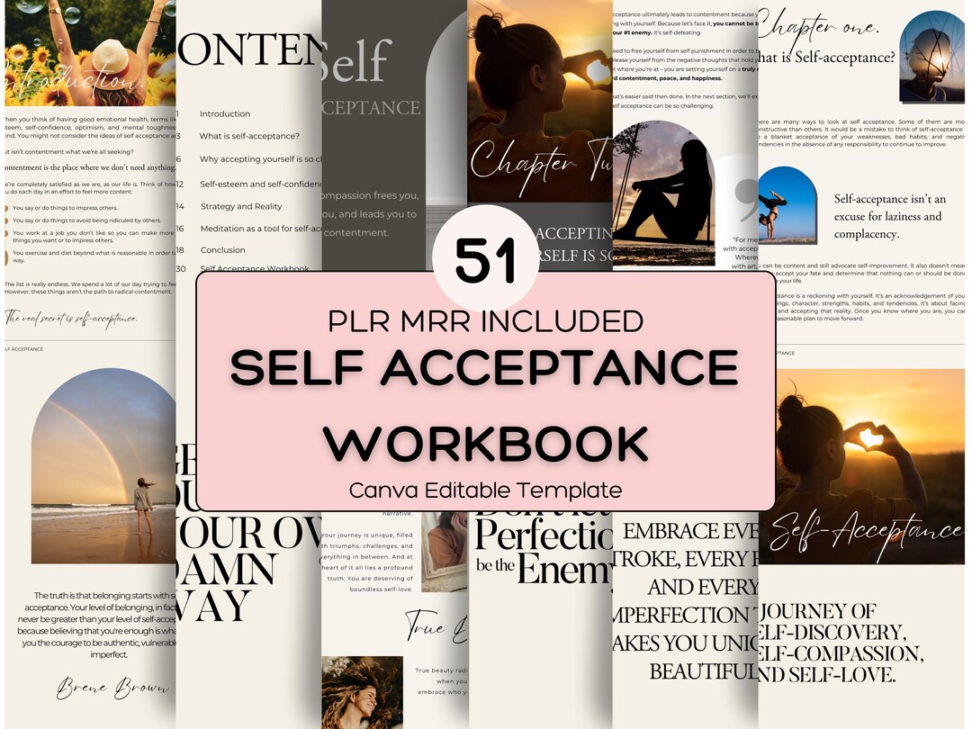 Self Acceptance Guide & Workbook, Self Care | Wellness Ebook | Holistic ...