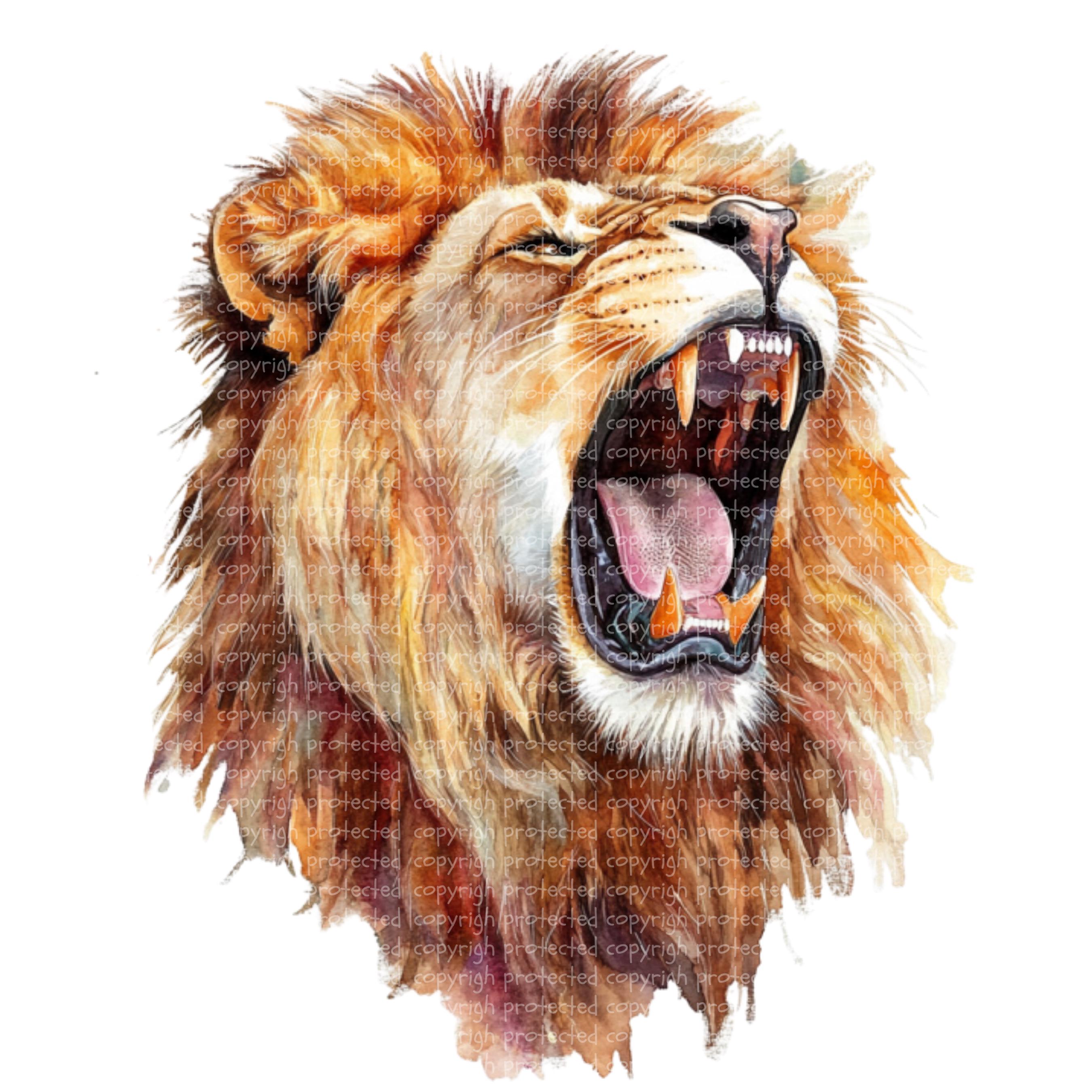 28 Lion Watercolor Clipart Set - Lion Illustrations Pngs, Safari Wild ...