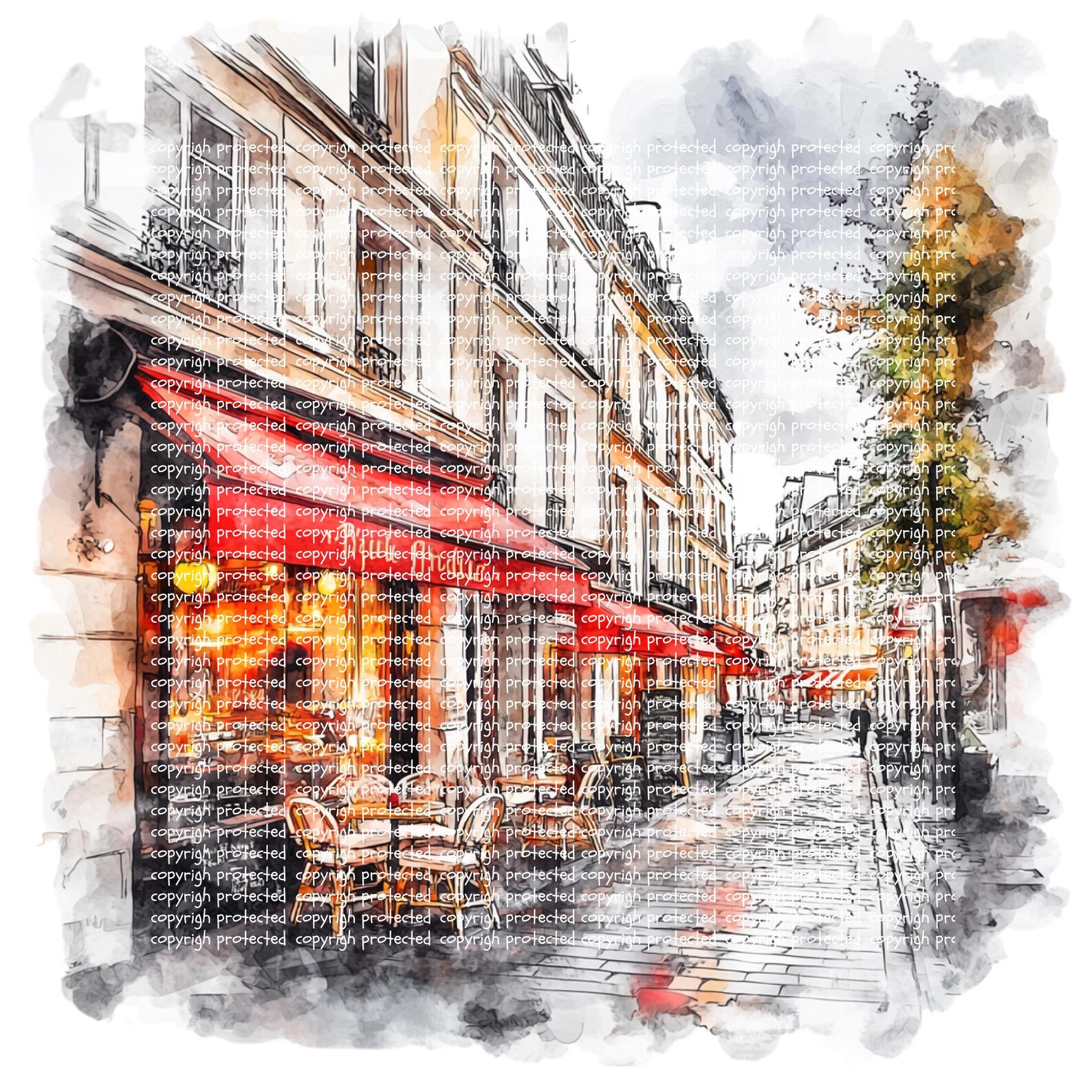 23 PNG Paris Watercolor Clipart Set - Iconic Parisian Landmarks ...