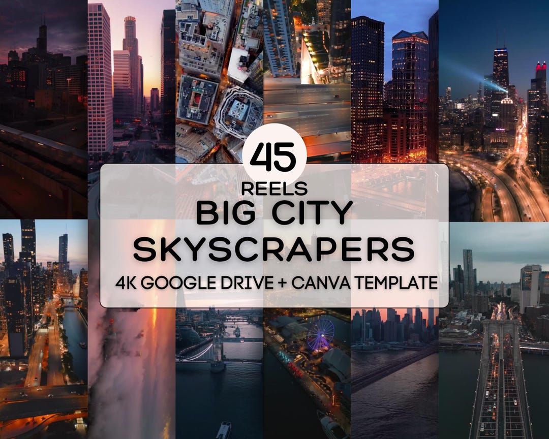 4K Faceless Skyscraper Reels Bundle| 45 Big City Urban Luxury Clips ...