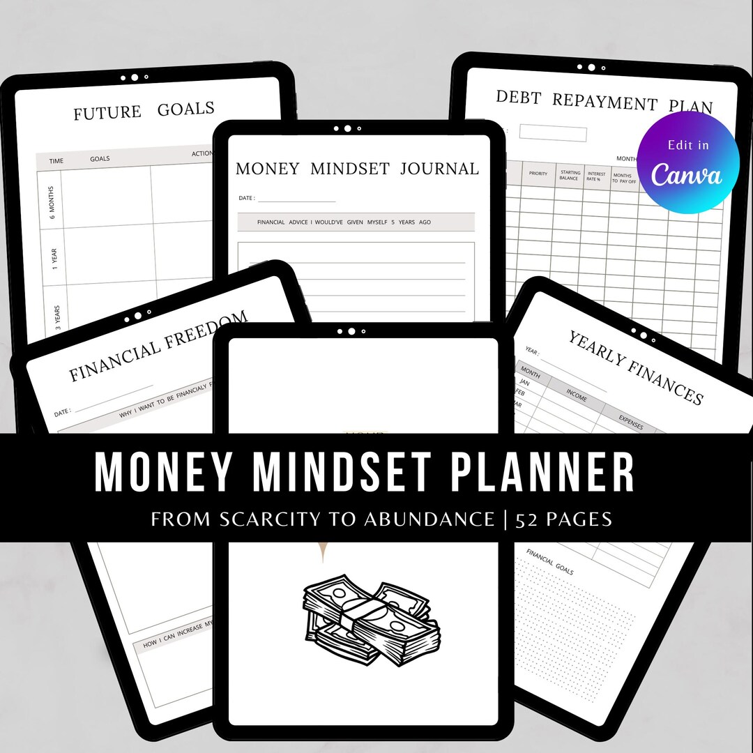 Money Mindset Planner | Abundance & Wealth Manifestation | PLR/MRR ...